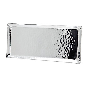 Godinger Hammered Rectangular Tray, 11-Inch by 5-Inch