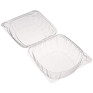 DART Container C53PST1-100 DART 5" Clear Hinged Plastic Food Take Out to-Go/Clamshell Container 100 Pack, 5 Inch