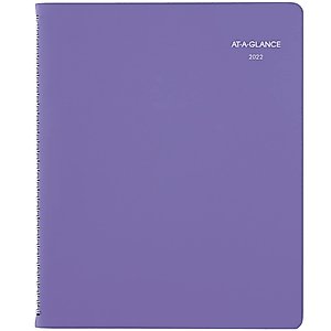 AT-A-GLANCE 2022 Weekly & Monthly Appointment Book & Planner by AT-A-GLANCE, 8-1/2" x 11", Large, Beautiful Day, Lavender (938P-905)