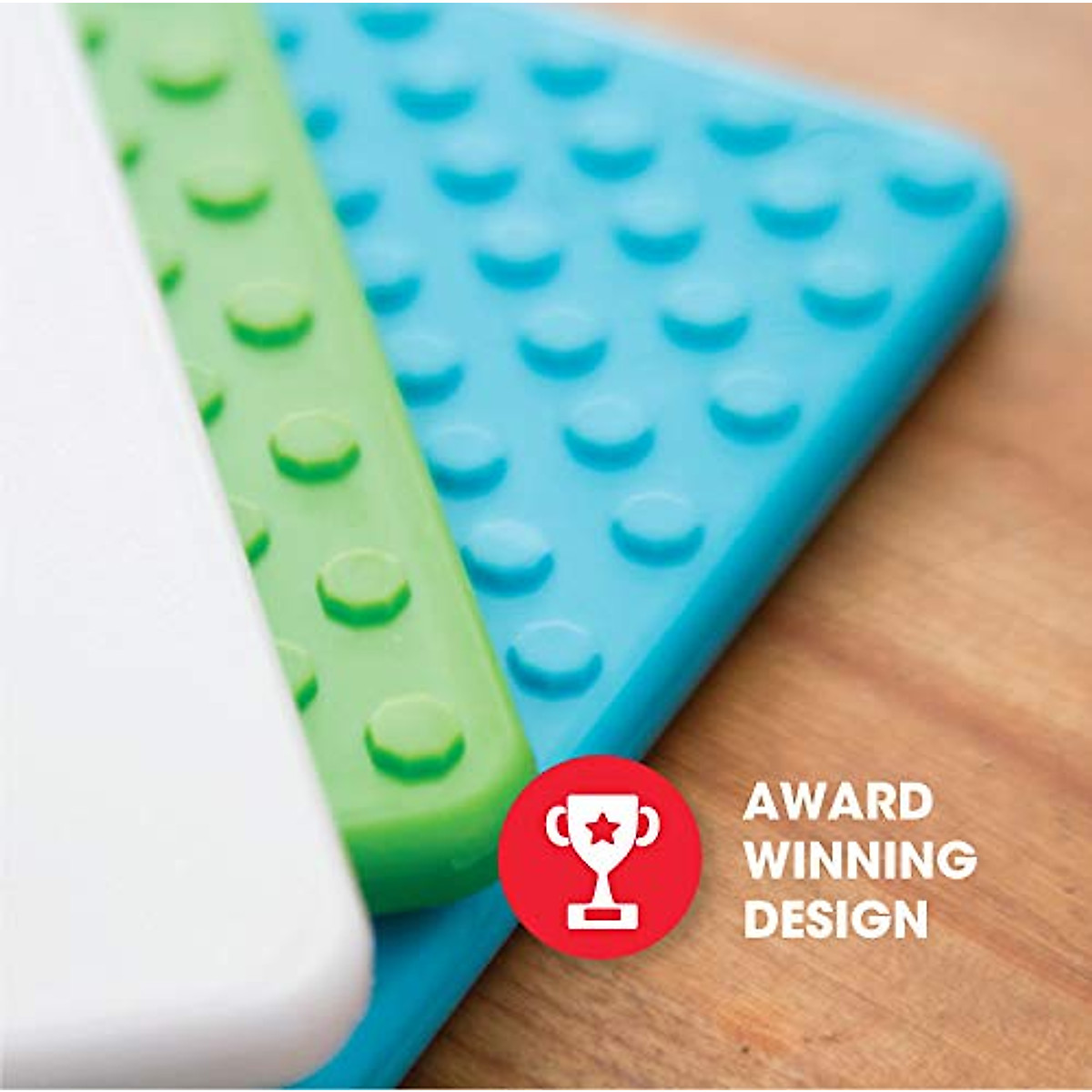 Architec Original Gripper Barboard, 5" by 7", Green, Patented Non-Slip Technology and Dishwasher Safe Cutting Board