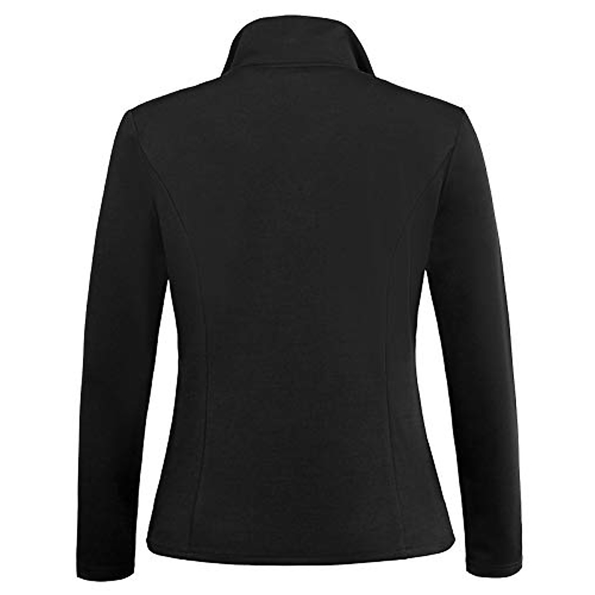 Hanna Nikole Womens Plus Size Long Sleeve Full Zip Up Jacket for Outdoor 18W Black
