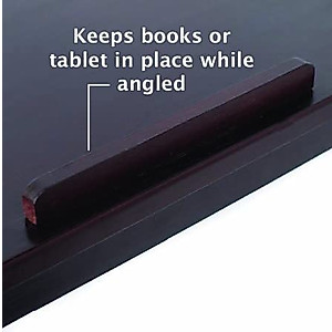 Sofia + Sam Laptop Bed Tray with Storage Drawer and Media Slots | Folding Legs and Mouse Pad | Fits Laptops Up to 15" | Tablets Up to 9.6" | Smart Phones Up to 4" | Espresso | Work from Home Desk