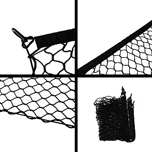 Muslogy Compatible with Ford Bronco 2024 2023 2022 2021 Cargo Mesh Net Accessories, 4 Door and 2 Door Stretchable Trunk Organizer Cargo Net Elastic Mesh with Hooks (4 Door)