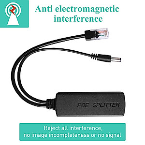 GeeekPi Gigabit PoE Splitter, 48V to 12V Ethernet Adapter,IEEE 802.3af Compliant 10/100/1000Mbps PoE Splitter for IP Camera,Wireless Access Point and VoIP Phone