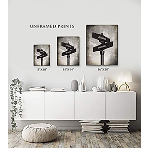 Couples Gift Ideas | Customized Gifts - Engagement Gifts for Couples | Wedding Gifts | One Year Anniversary Gifts for Men | Personalized Street Sign | Lovers Crossroads | One Year Anniversary Gifts