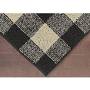 Garland Rug Country Living Buffalo Plaid 7 Ft. x 10 Ft. Indoor/Outdoor Area Rug Black/Ivory