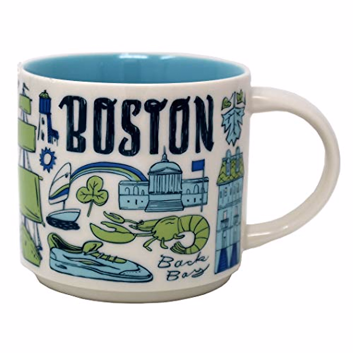 Starbucks Coffee Mug - Been There Series Across The Globe (Boston), 14 ounces