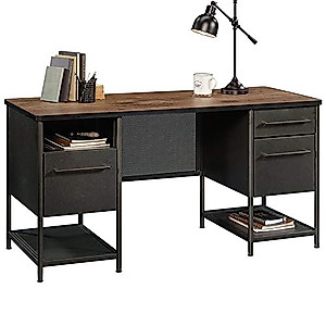Sauder Boulevard Café Executive Desk, Black finish