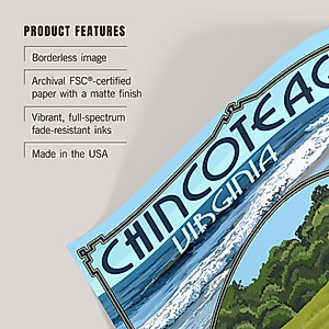 Lantern Press 16x24 Inch Giclee Art Print Wall Decor, Chincoteague, Virginia, Scenes