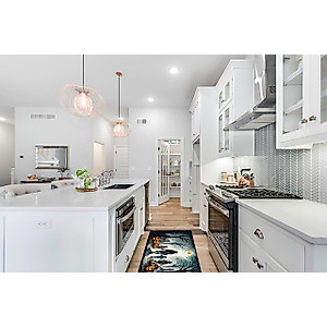 Caroline's Treasures Werewolves Spooky Halloween Indoor/Outdoor Runner Mat 28x58 Front Door Mat Indoor Outdoor Rugs for Entryway Hallway Foyer Non Slip Washable Wide Doormat