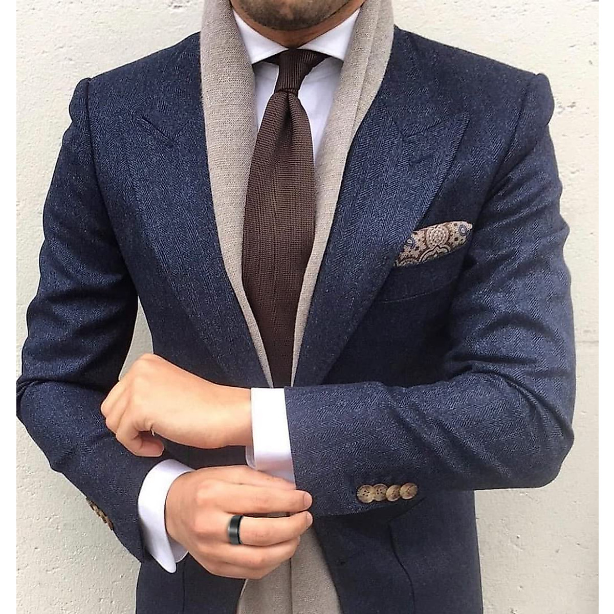 LOAYHOAY 15PCS Stainless Steel Band Rings for Men Women Fidget Rings for Anxiety Engagement Wedding Promise Rings Set Size9