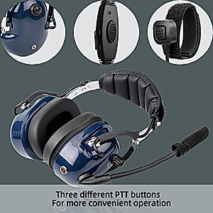 Retevis Walkie Talkie Noise Reduction Headset, Volume Adjustable, Hands Free, Compatible RT22 RT21 H-777 RT68 RB85 Baofeng UV-5R Walkie Talkie, 2 Way Radio Headset, Aviation Gift(1 Pack)