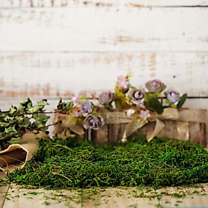 BYHER Artificial Moss Fake Green Grass for Centerpieces Home Kitchen Garden Decor (8OZ, Fresh)