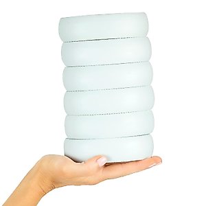 Vive Back Lotion Applicator Replacement Pads (6 Pack) - Long Reach Handle Loofah Sponge Shower Scrubber for Self Application - Body Bath Wash Brush for Skin Cream, Suntan, Tanning, Aloe - Men, Women