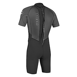 O'Neill Men's Reactor-2 2mm Back Zip Short Sleeve Spring Wetsuit, Black/Graphite, LT