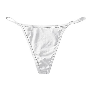 Sexy G-Strings Thongs For Women Lace Floral Embroidered Cheeky Slutty T-Back Panties Low Waist Underwear Naughty For Sex High Cut Briefs Seamless Underpants Hipsters Bikini Tangas White M