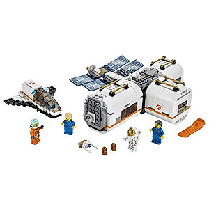 LEGO City Space Lunar Space Station 60227 Space Station Building Set with Toy Shuttle, Detachable Satellite and Astronaut Minifigures, Popular Space Gift (412 Pieces)