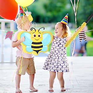 Capoda Bees Themed Piñata Bees Themed Party Piñata with Blindfold and Stick for Gender Reveal Party Baby Shower Birthday Animal Theme Party Game Activity Decoration