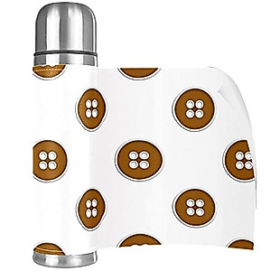 Stainless Steel Leather Vacuum Insulated Mug Christmas Cookies Thermos Water Bottle for Hot and Cold Drinks Kids Adults 16 Oz