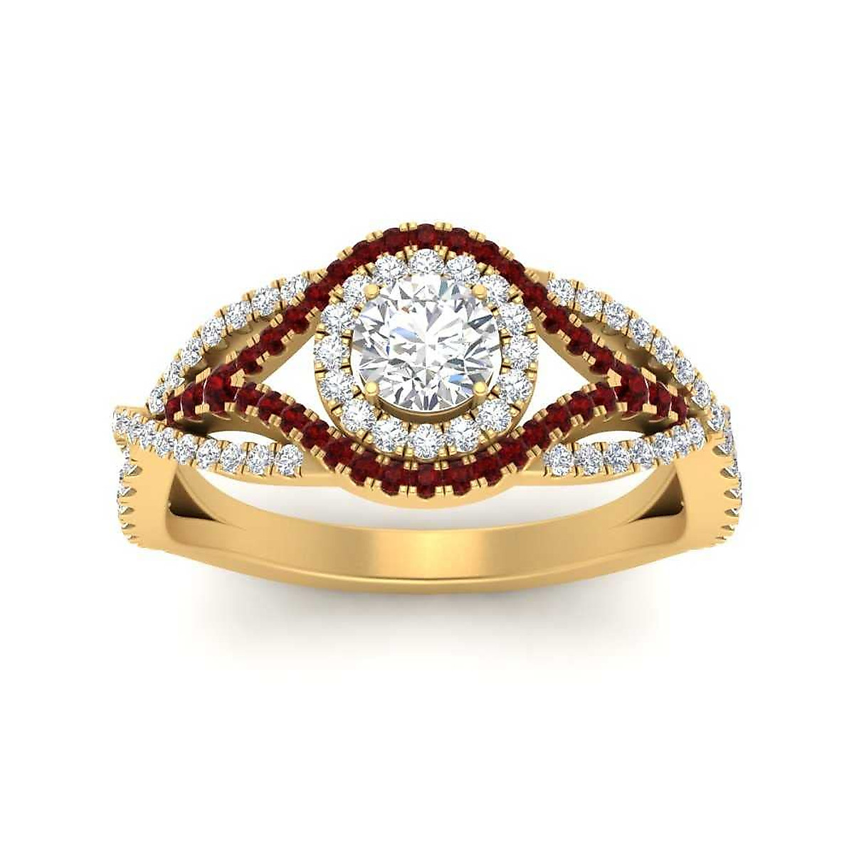 Couples Jewelry for him and her Gifts for Daughter 11th for her Rings Dress Matching Ring Round Diamond Ring Gold Plated Created Ruby Round Ring Diamondin Size 7