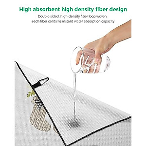 Golf Towel Watercolor Christmas Stocking Berry,Waffle Pattern Microfiber Club Cleaner Golf Towels with Carabiner Clip for Women Men Dad,Black White Buffalo Plaid Bow Golf Towel for Golf Bags,24x16in