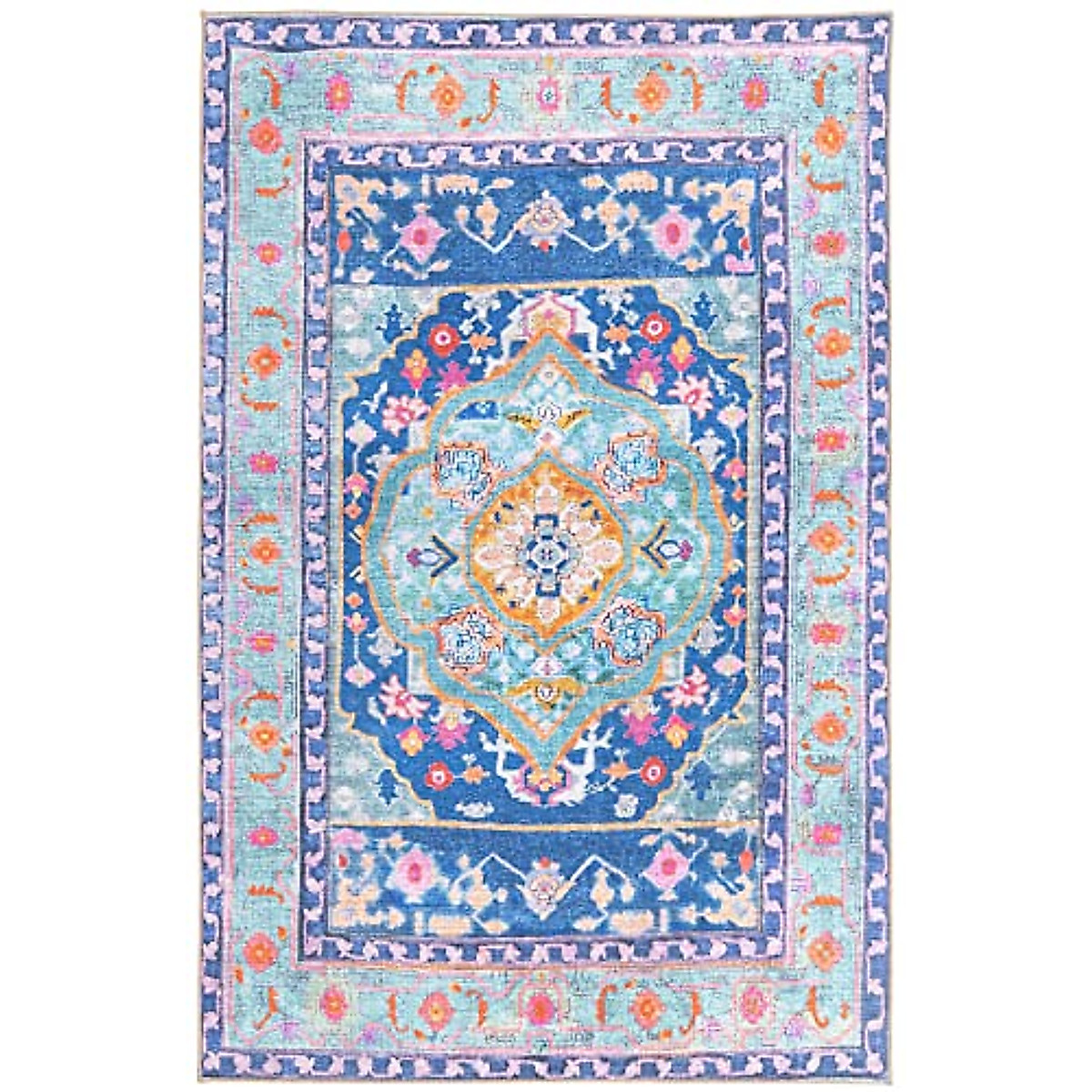 Rugs.com Timeless Collection Rug – 6' x 9' Blue Flatweave Rug Perfect for Bedrooms, Dining Rooms, Living Rooms