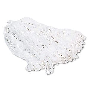 Boardwalk BWK424REA 24 oz. Pro Loop Web/Tailband Rayon Wet Mop Head - White