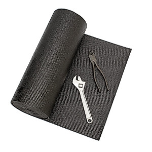 ABN Tool Drawer Liner Non Slip Tool Box Liner - Bulk Rubber Shelf Liner Roll Black Shelf Liner Non Adhesive, 16in x 16ft