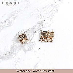 Necklet Triple Necklace Layering Clasp, Gold