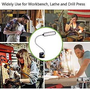 EVISWIY Sewing Machine Light LED Lighting (30LEDs) 6 Watt Multifunctional Flexible Gooseneck Arm Work Lamp with Magnetic Mounting Base for Workbench Lathe Drill Press 2 Pack