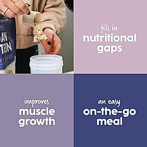 BOWMAR NUTRITION Vegan Protein, Vegan Gluten Free Protein Powder, 20-22g of Protein, Low Fat, Delicious Tasting. Pea, Pumpkin Seed, Watermelon Seed, & Sunflower Seed Protein (Blueberry Donut)