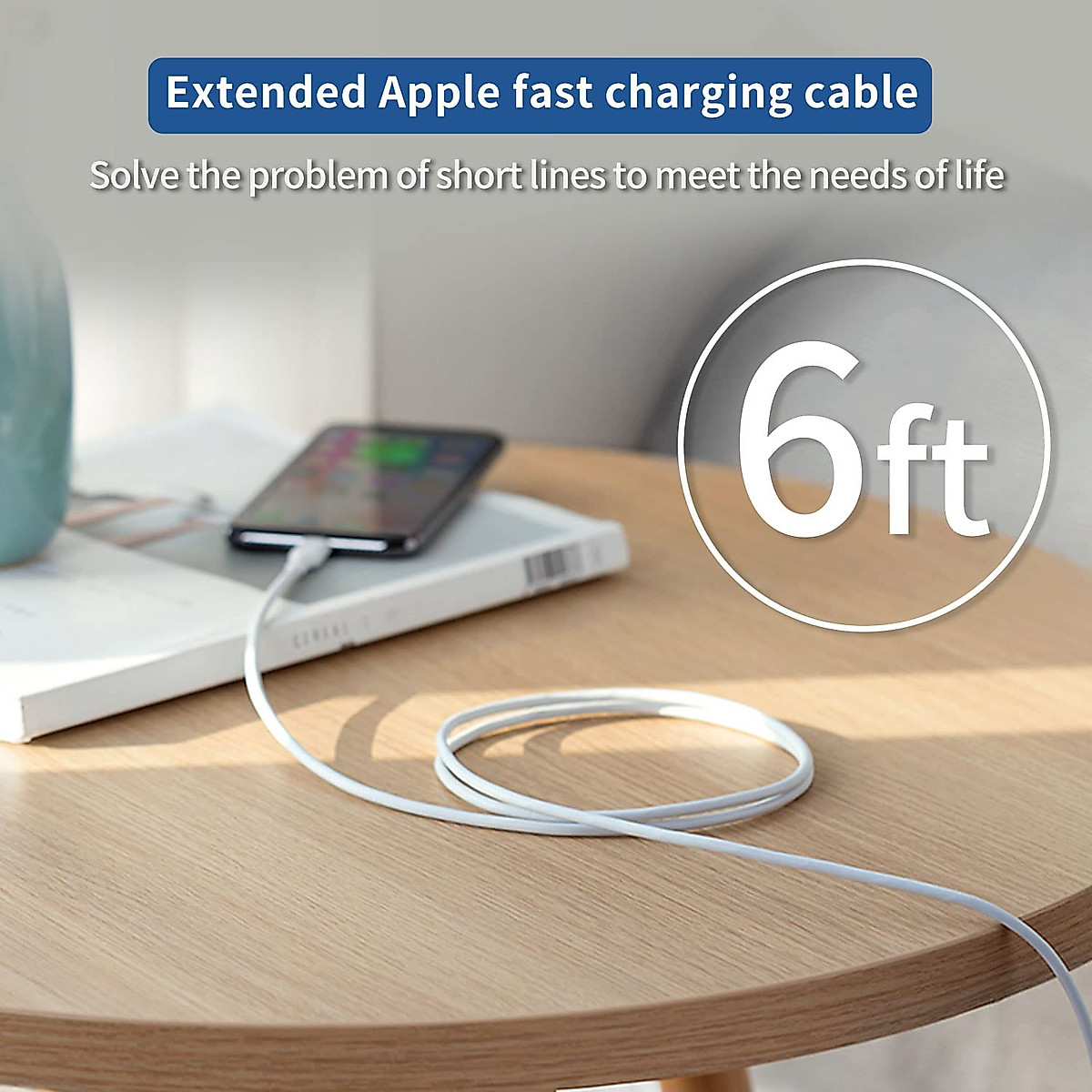 USB C to Lightning Cable, [Apple MFi Certified] iPhone Fast Charging Cord 6FT for iPhone 14/13 Pro/12/12 Pro Max/11/11PRO/XS Max/XR/X/8/8Plus and More