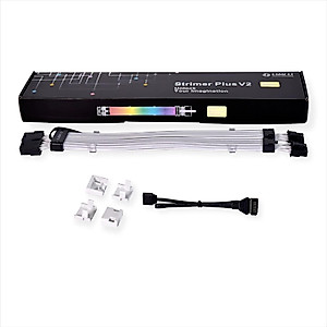 LIAN LI Strimer Plus V2 8 Pin (PW8-PV2) - Addressable RGB VGA Power Cable-(No Controller Included) - for Dual 8 PIN GPU Connector