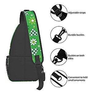 Cute St. Patrick's Day Crossbody Sling Backpack Shamrocks Sling Bag Travel Hiking Chest Bag Daypack for Men Women