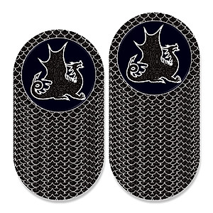 116 Pcs Black Dragon Birthday Party Supplies Tableware Set Paper Plates Dessert Plate Napkins Cups Forks Kit for Dragon Theme Party Supplies Dragon Fantasy Party Supplie,16 Guest