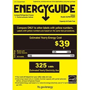 Galanz GLR46TRDER Retro Compact Refrigerator with Freezer Mini Fridge with Dual Door, Adjustable Mechanical Thermostat, 4.6 Cu Ft, Red