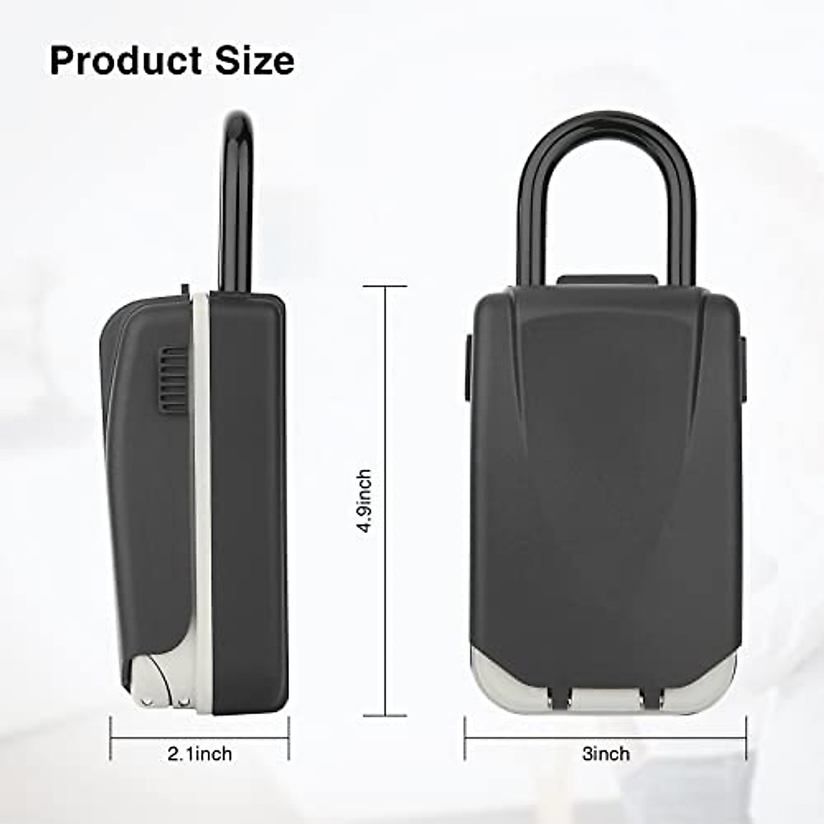 Key Lock Box for Outside - Lock Box for House Keys - Key Lockbox for Key Storage Outdoor, 4 Digit Combination Lock Box for Outside Realtors Garage Spare Keys