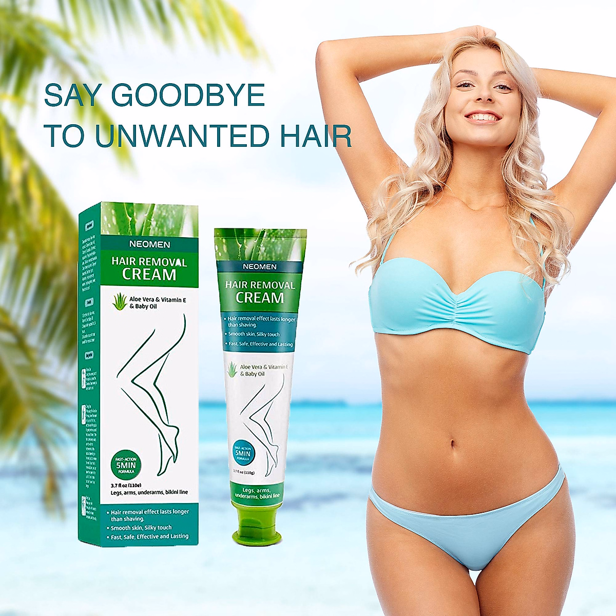 Neomen Hair Remover - Hair Removal Cream - Super Gentle & Safe Depilatory Cream - Skin Friendly Painless Flawless Non-Irritating Hair Remover Cream