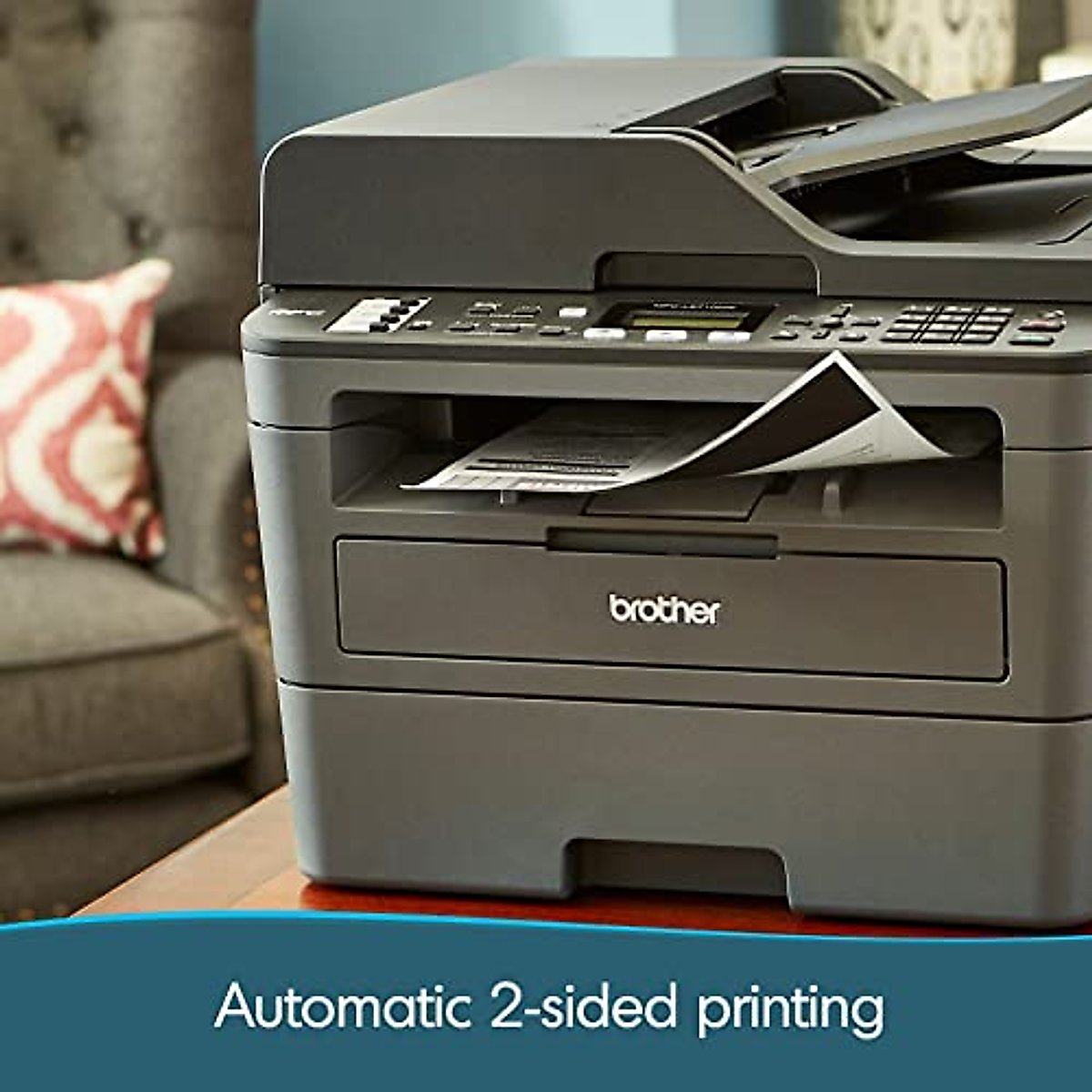 Brother Monochrome Laser All-in-One MFCL2710DW Value Version (MFCL2717DW) adds 2-Year Warranty and up to 500 Extra Pages of Additional Toner Included in Box‡ and Amazon Dash Replenishment Ready