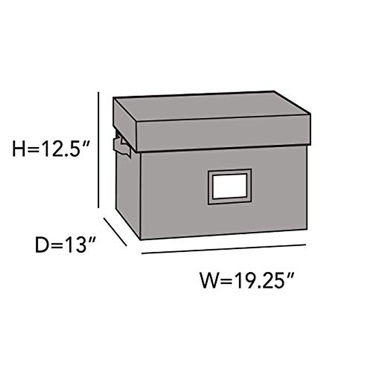 Covermates Keepsakes - Storage Box - Heavy Duty Polyester - Reinforced Handles - ID Window - Indoor Storage - Closet Storage-Red