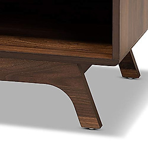 Baxton Studio TV Stands, Grey/Walnut