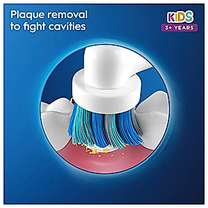 Oral-B Kids Electric Toothbrush Head, with Frozen 2 Characters, Extra Soft Round Bristles, for Ages 3+, Pack of 4, White