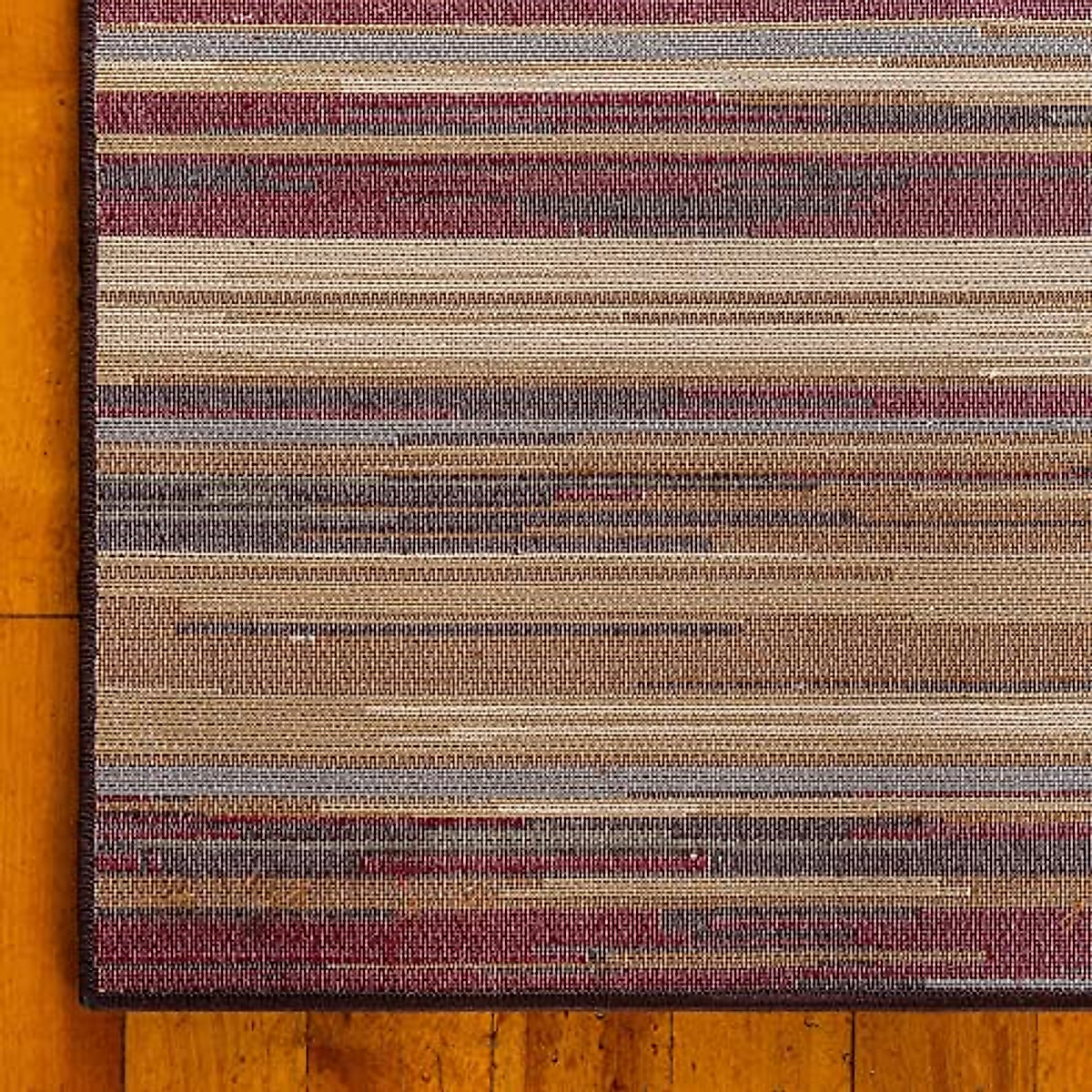 Unique Loom Barista Collection Modern, Abstract, Stripes, Urban, Rustic, Warm Colors Area Rug, 8' 0 x 10' 0 Rectangular, Multi/Beige