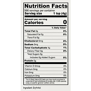 Anthony's Erythritol Granules, 5 lb, Non GMO, Sweetener, Keto & Paleo Friendly