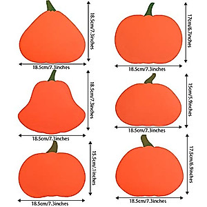 Aneco 18 Sets Halloween Foam Pumpkin Craft Kit DIY Halloween Arts Foam Pumpkin with Pumpkin Expression Stickers for Halloween Fun Home Activities