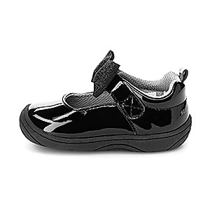 Stride Rite 360 Baby Girls Gracie Mary Jane Flat, Black, 3 Infant US