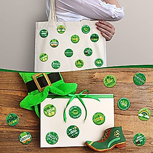 48 Pcs St. Patrick's Day Buttons Set Shamrock Irish Pin Badges Luck Happy St. Patrick's Party Buttons Irish Green Button Pins for Kids Adults St. Patrick's Day Decorations Leprechaun Party Favors