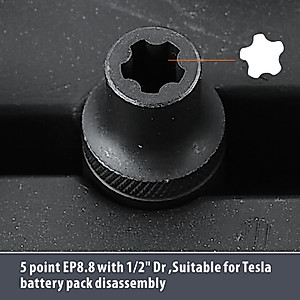 External Torx Plus Socket Set 19 Pc,6 Point EP Socket 1/4 '' EP4-EP8,3/8'' EP10-EP16,1/2'' EP18-EP32,5 Point EP Socket 1/2'' EP8.8 Dr E-Torx Plus set