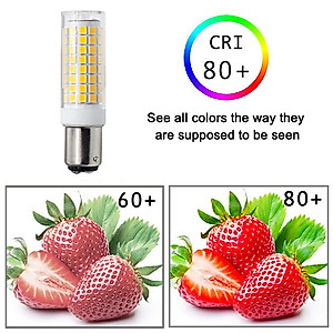 BA15D Led Light Bulbs 120V Dimmable 7W Double Contact Bayonet Base, 75W JD Type T3/T4 Halogen Equivalent, BA15D LED Bulb 3000K Soft Warm White for Sewing Machine Pendants Wall Light