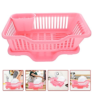 Cabilock Dish Drainer 1 Set Household Dish Draining Rack Kitchen Dish Basket Dish Drying Rack Dish Drying